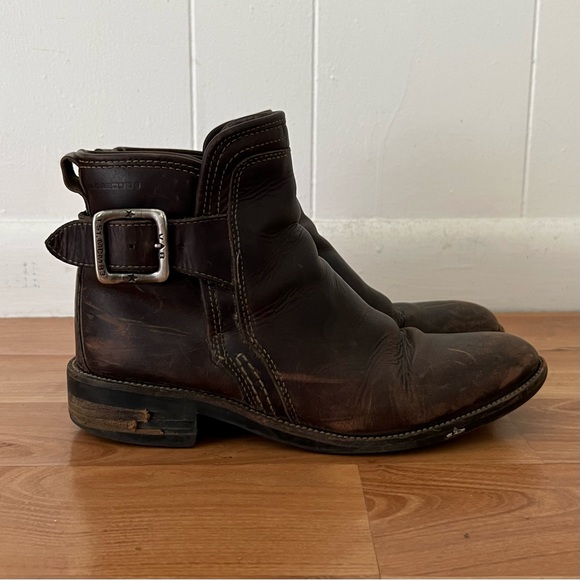 Vagabond | Shoes | Vintage Vagabond Brown Leather Buckle Boot Size 39 ...